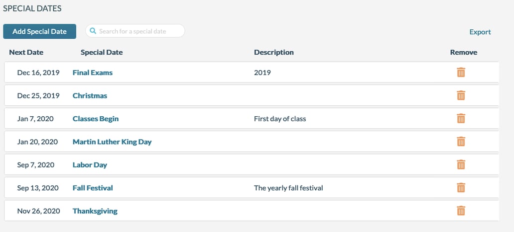 Special Dates: What They Are and How to Create Them